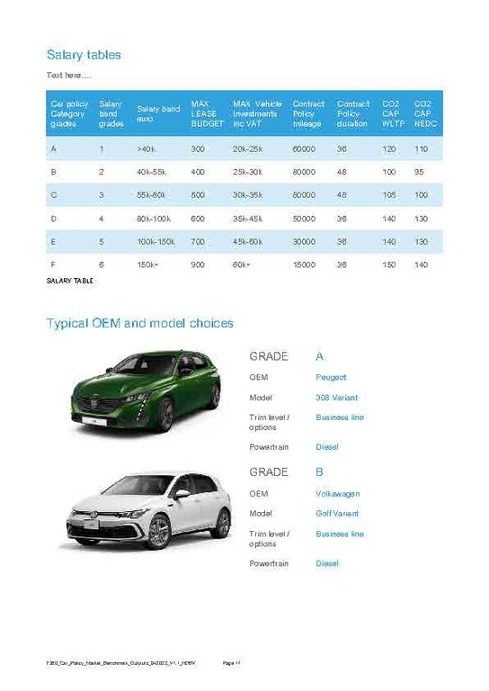 Your car policy benchmark - Fleet360